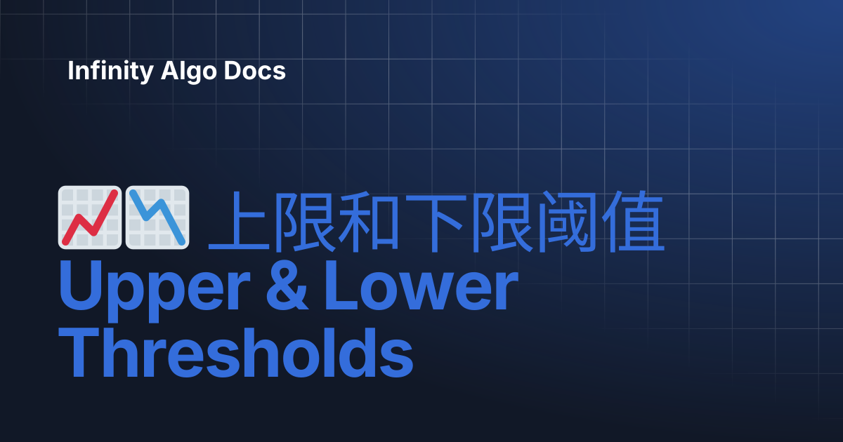 📈📉 上限和下限阈值 Upper & Lower Thresholds | Infinity Algo Docs